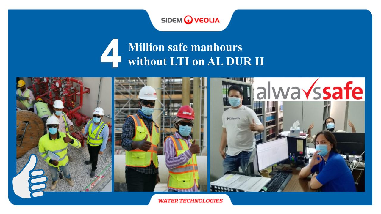 SIDEM scores 4 million Safe man hours in Al Dur | Smart Desalination